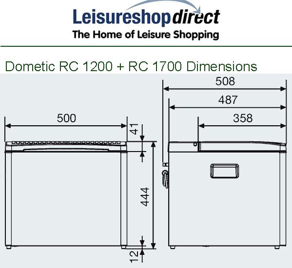 Dometic RC1200 Dimensions PDF | Leisureshopdirect