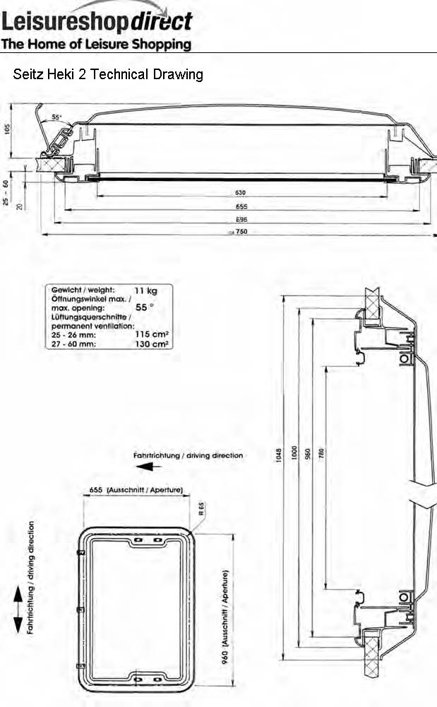 Heki 2 Technical Drawing PDF | Leisureshopdirect