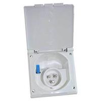 Fawo 230v inlet connection for caravan or motorhome (White) | Exterior ...