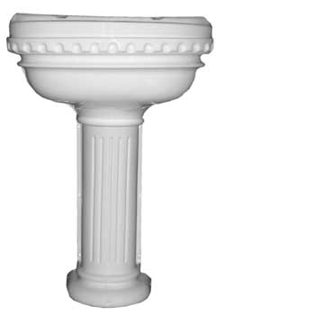 Roman Caravan Basin Sink and Pedestal | Leisureshopdirect