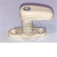 COLLARED TURN BUTTON CATCH & BASE 26mm Cream | Caravan Door Catch ...