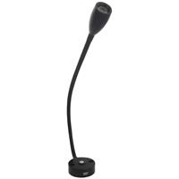 Aten Long Neck Black LED Reading Light (Cool White / Touch Dimmable ...