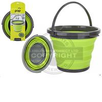 Pop! Collapsible 10 Litre Bucket with Handle - Lime/Grey | Water ...