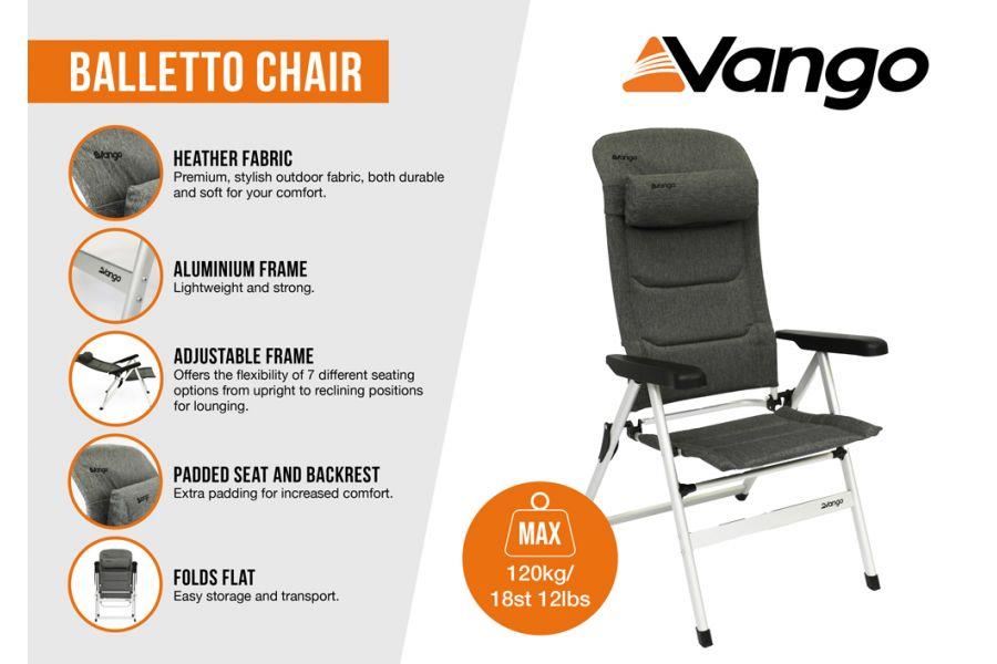 Vango Balletto Camping Chair | Vango Chairs | Leisureshopdirect