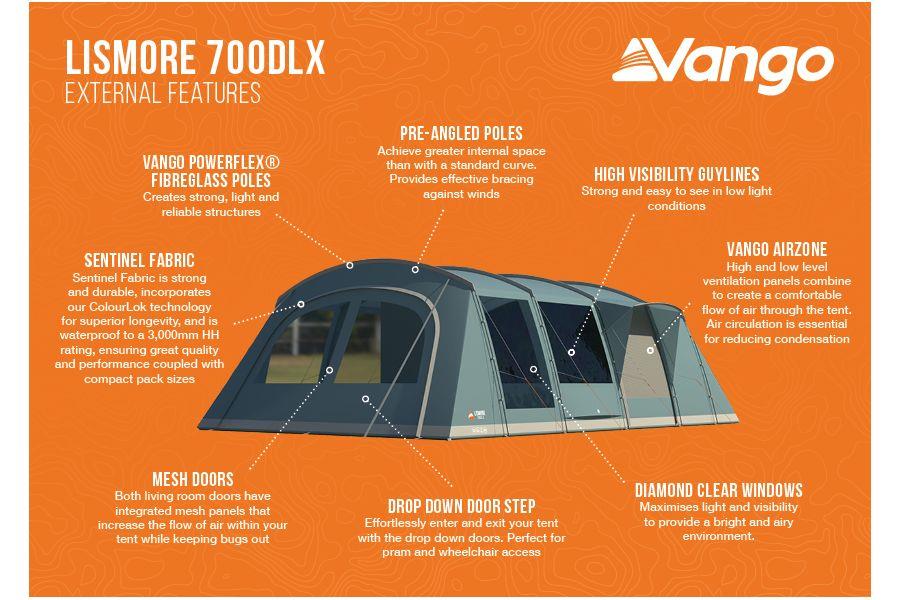 Vango Lismore 700DLX Family Poled Tent Package | Vango Tents ...