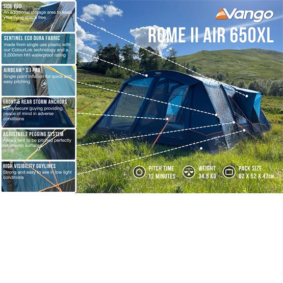 Vango Rome Air 650XL Family Tent Package (2023) | Vango Tents ...