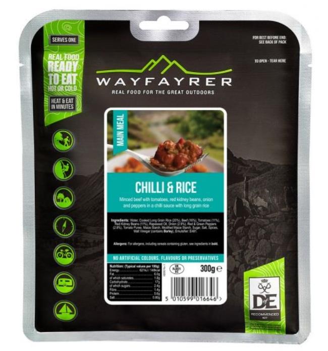 Wayfayrer Chilli Con Carne & Rice - Pack of 6 | Wayfayrer Camping Food ...