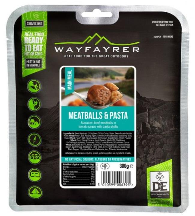 Wayfayrer Pasta & Meatballs - Pack of 6 | Wayfayrer Camping Food ...