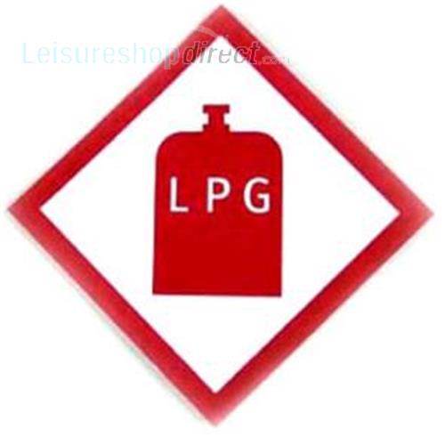 LPG sticker | caravan gas fittings | Leisureshopdirect