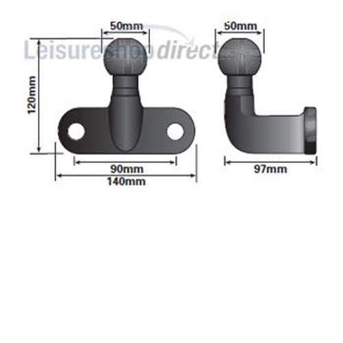 Maypole High Reach Towball 50mm | Tow ball | Leisureshopdirect
