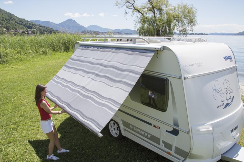 Fiamma F35 Pro Awning, Deep Black Casing | Royal Grey Canopy, 250