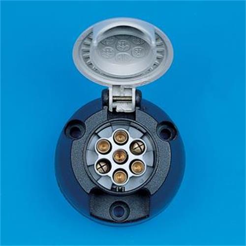 Grey 'S' Towing socket (7 pin) | Towing plugs & sockets | Leisureshopdirect