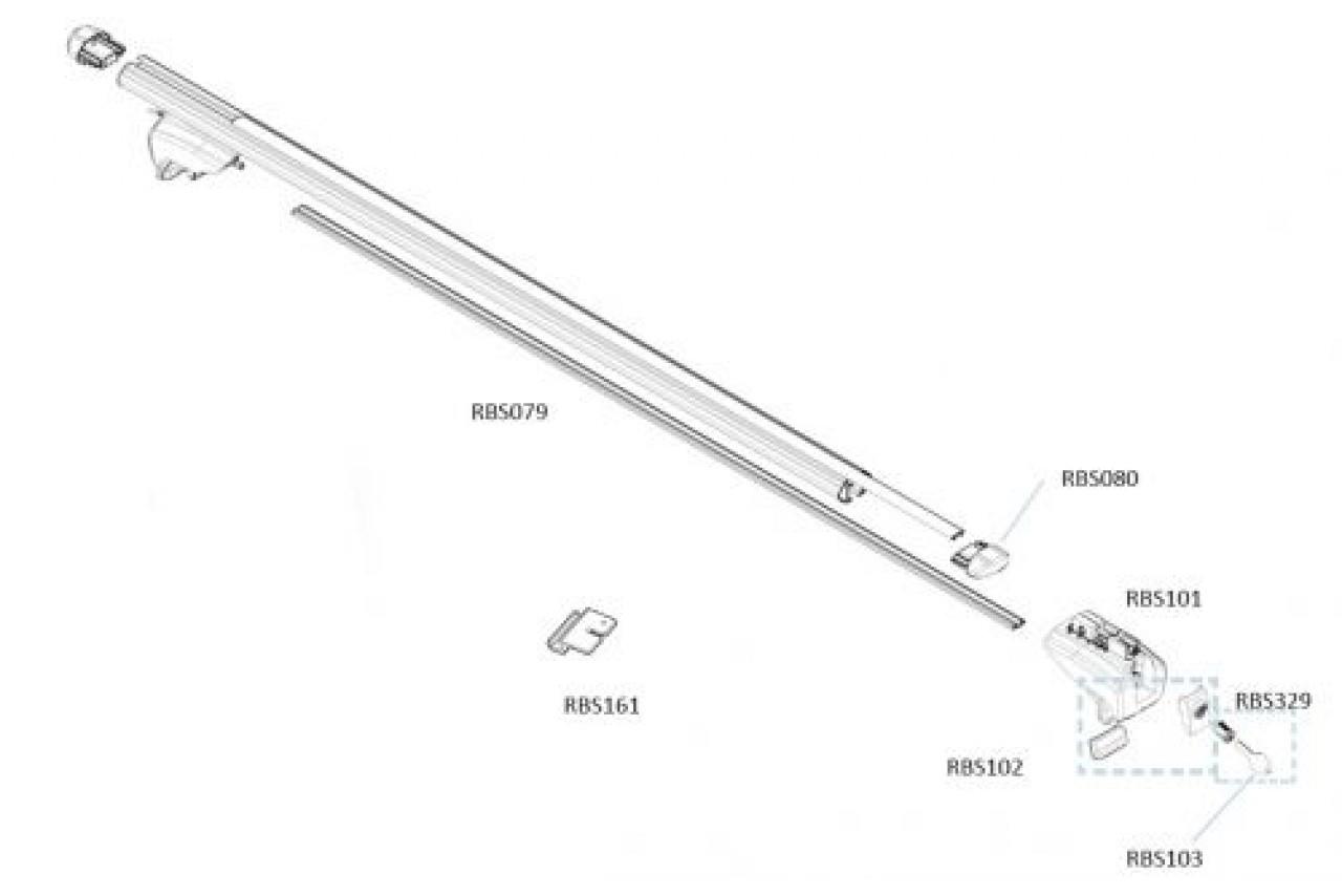 M-Profile Universal Aluminium Roof Bars 1.2m for Integrated Roof Rails ...