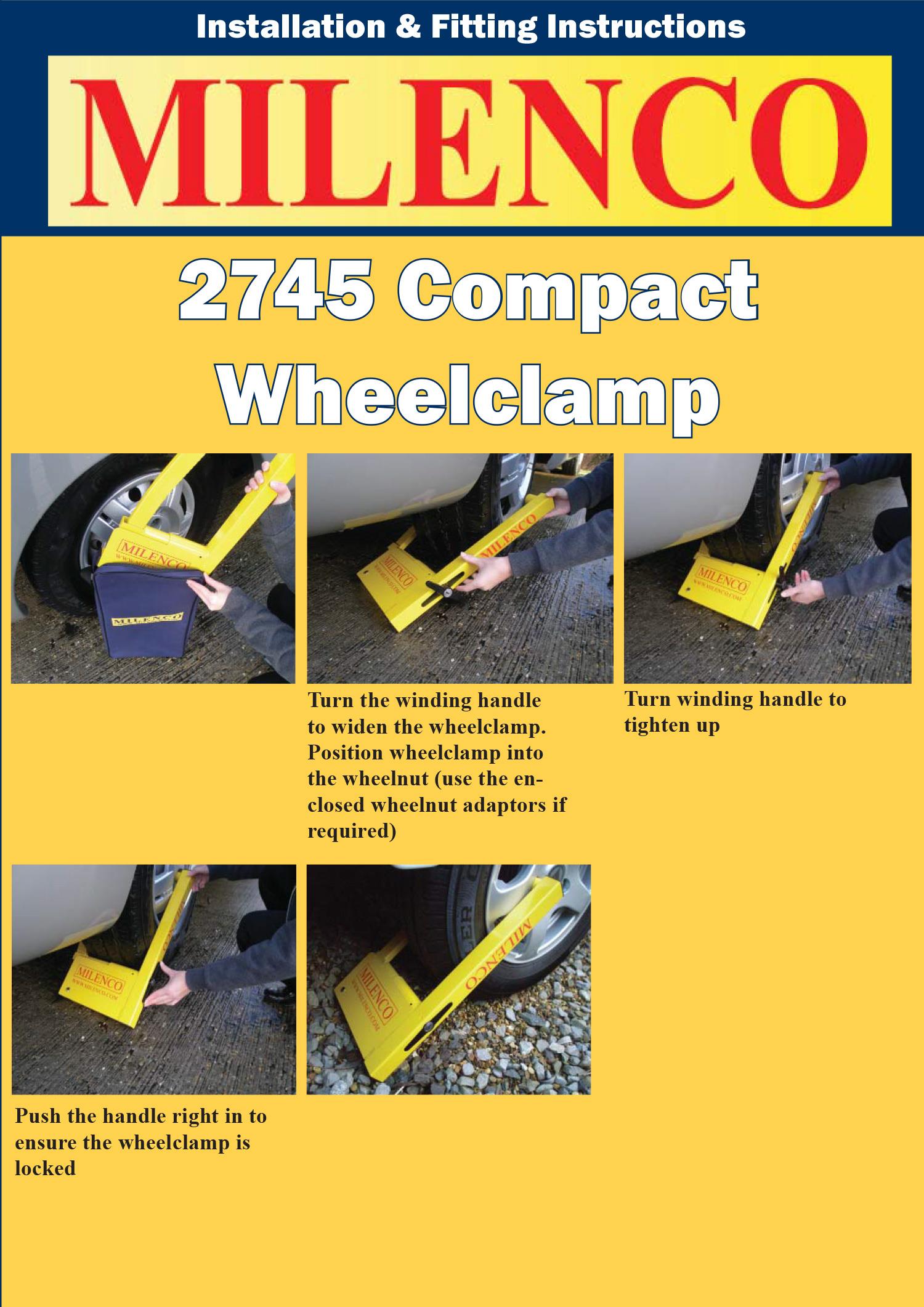 Milenco Compact Wheelclamp | Milenco Code: 2745 | Wheelclamps ...