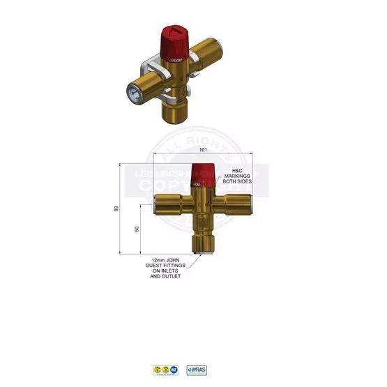 Alde TMV3 Thermostatic Mixer Valve | Alde Code: 3102-006 | Alde Water ...