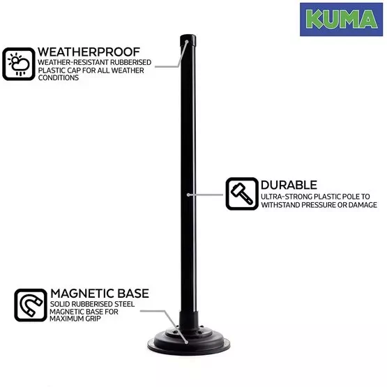 Kuma Magnetic MagPole Mount for TV Aerial Antenna | Caravan Aerials ...