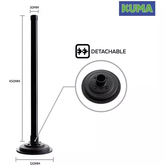 Kuma Magnetic MagPole Mount for TV Aerial Antenna | Caravan Aerials ...