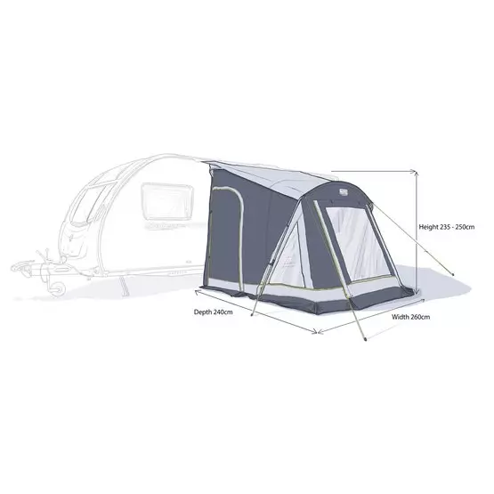 Maypole Poled Caravan Porch Awning (MP9540) | Maypole Awnings ...