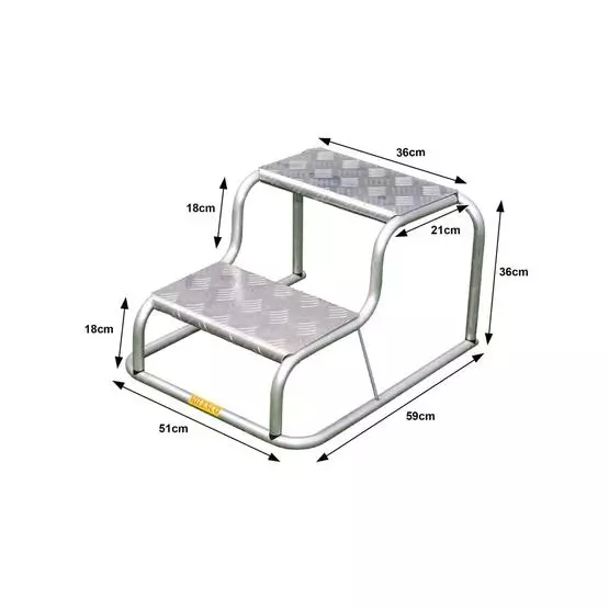Milenco Aluminium Original Double Step | Milenco Code: 0277 | Steps ...