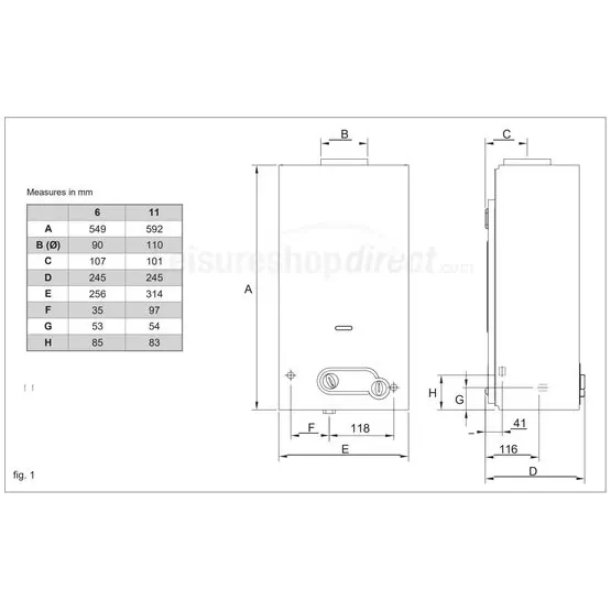 Morco Primo 11 Litre LPG Water Heater | Morco water heater ...