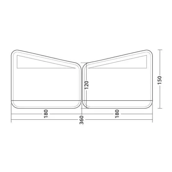 Outwell Windscreen Air Scalable 180 (Windbreak) | Windbreaks ...