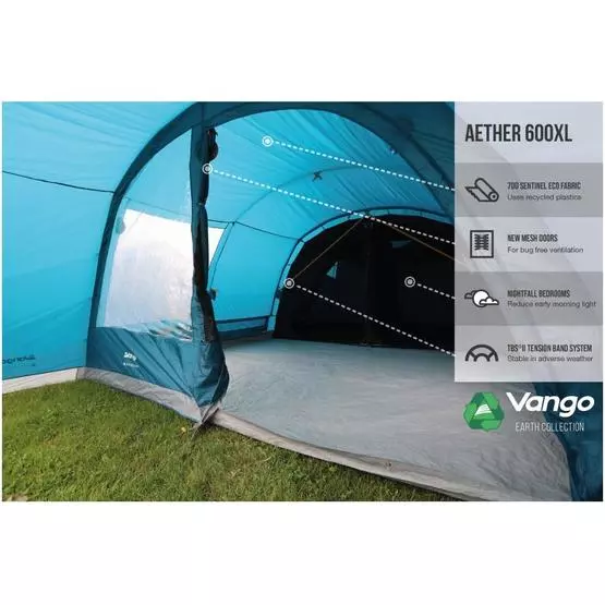 Vango Aether 600XL Poled Family Tent | Vango Tents | Leisureshopdirect