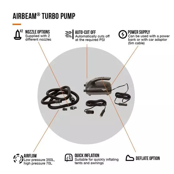 Vango Airbeam Turbo Pump | Airbeds and pumps | Leisureshopdirect