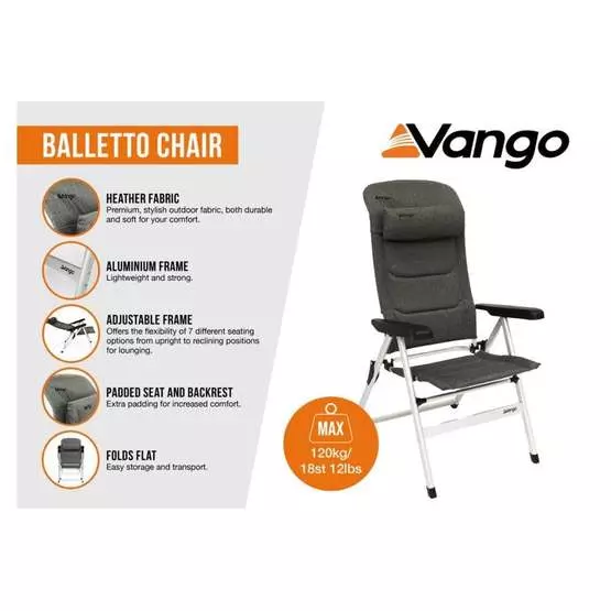 Vango Balletto Camping Chair | Vango Camping Chairs | Leisureshopdirect